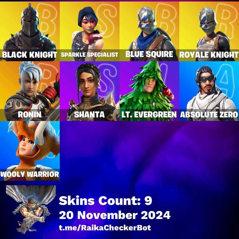 9 SKINS Black Knight | Sparkle Specialist | Blue Squire | Royale Knight ...