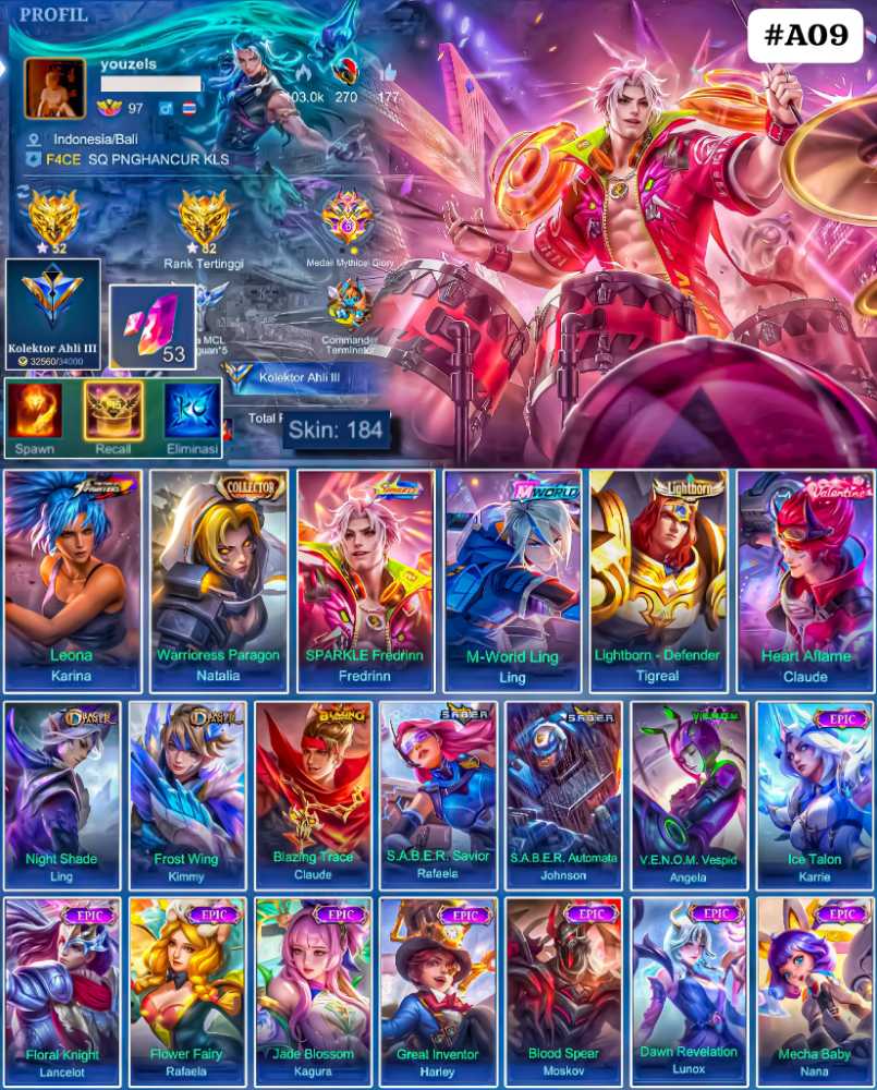 #A09 IOS & ANDRO | LEVEL 97 | HERO MAX | EMBLEM MAX | HIGH RANK *82 ...