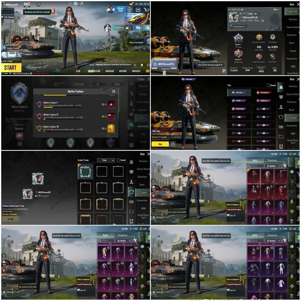 M416 Glacier Lvl 4(KillMsg)Akm Hellfire (KillMsg LootCreat)Glacier ...