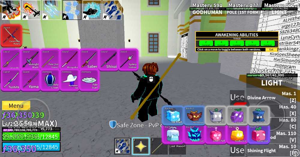 [Blox Fruits]Lvl 2550+GODHUMAN+CDK+ rainbow haki+ V3Human+ Fully ...