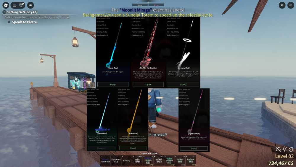 Account FISCH |Rod Of The Depths | Trident Rod | Kings Rod | Aurora Rod ...
