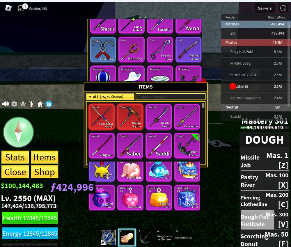Blox Fruits / Dough v2 / Awakening Ghoul FULL Gear / CDK-SharkAnchor ...