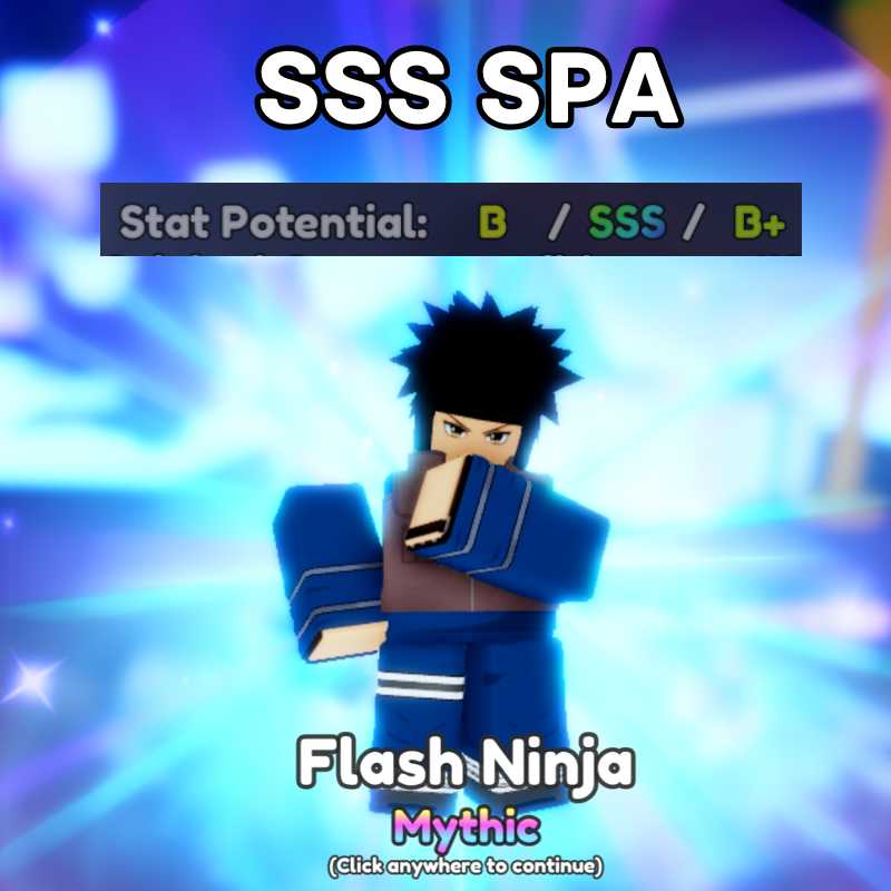A678Flash Ninja SSS SPA 11.4% - Anime Adventures - Instant Delivery