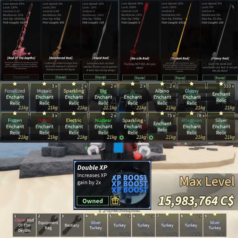 ID171Fisch: Level 750 Max 15M9 C$ - No-Life Rod , Rod of the Depths ...