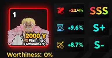 Flamingo (Awakaned) SSS Damage Stat GG | Anime Adventure (AA)