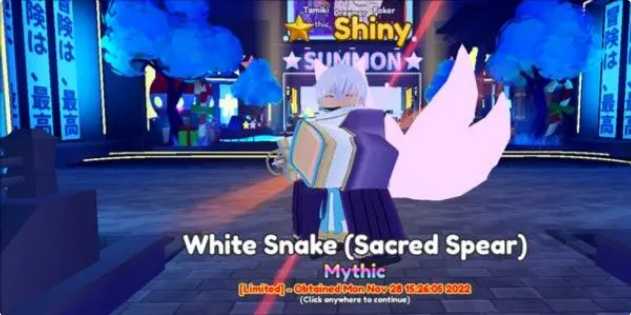 [Anime AdventureS] White Snake (Sacred Spear) - Shiny Ging | Random ...