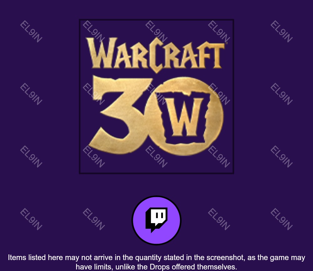 Twitch Drops Warcraft Anniversary World of Warcraft [Total 1 Items]