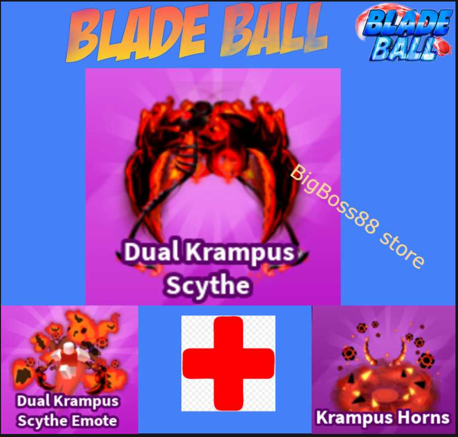 DUAL KRAMPUS SCYTHE Full set - Blade Ball