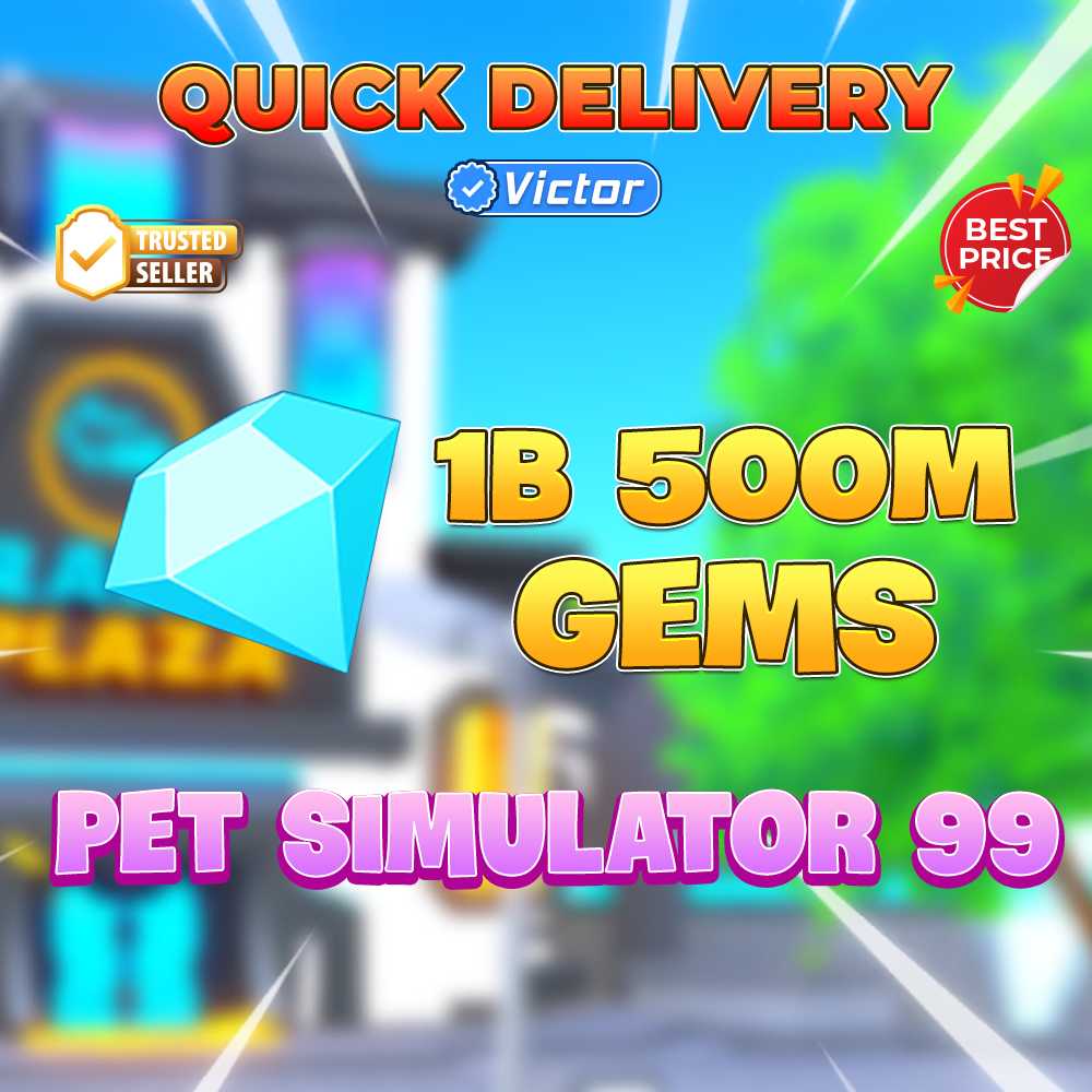 [CRAZY SALE] 1B500M Gems | Pet Simulator 99 | PS99 FASTEST