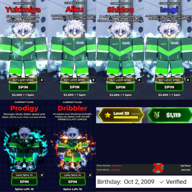 ROBLOX Blue Lock: Rivals (Yukimiya Aiku Shidou Isagi Dribbler Prodigy ...