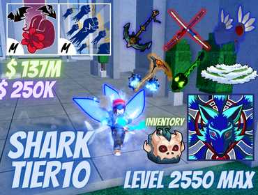 Shark V4 T10 - Level 2550 | Sanguine art | CDK | Shark anchor | Blox ...