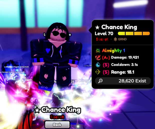 Anime Defenders - Chance King - Almighty 1